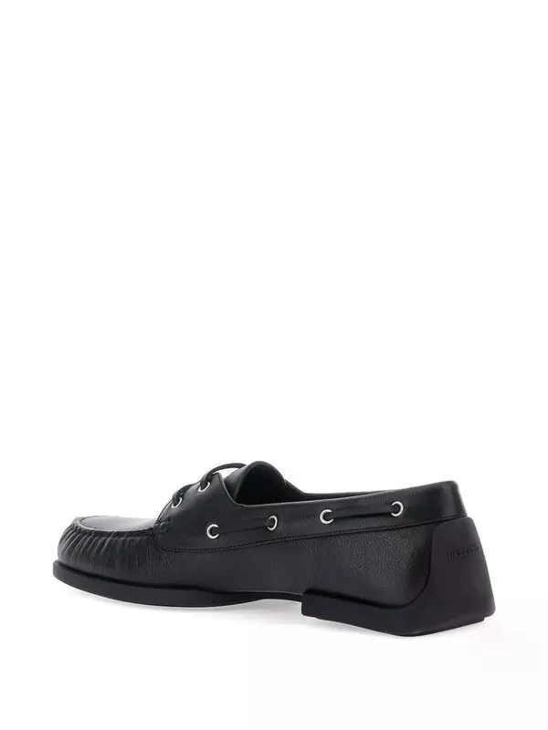 JIL SANDER Leather Boat Shoes