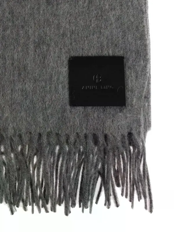 ANINE BING Fringed Wool Scarf