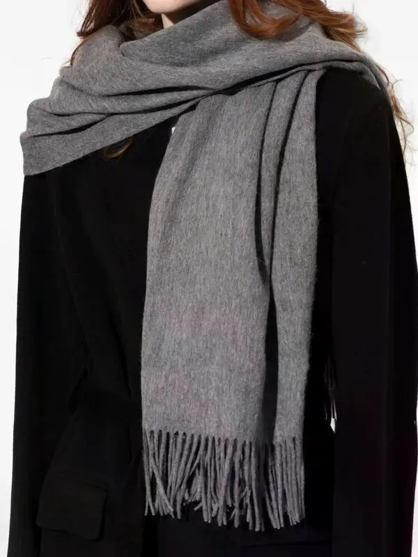 ANINE BING Fringed Wool Scarf