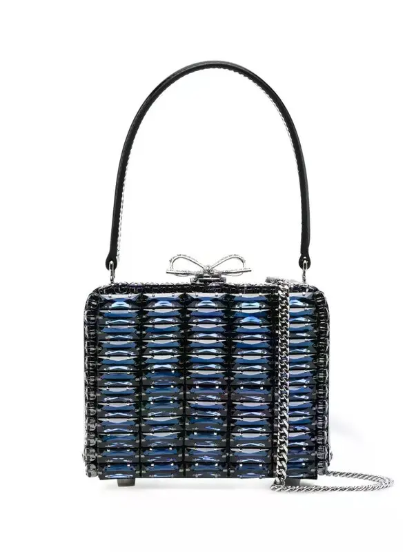 SELF-PORTRAIT Crystal-embellished Top-handle Mini Bag