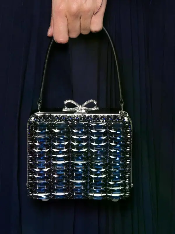 SELF-PORTRAIT Crystal-embellished Top-handle Mini Bag