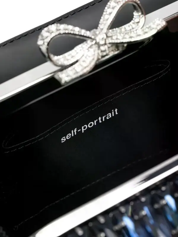 SELF-PORTRAIT Crystal-embellished Top-handle Mini Bag
