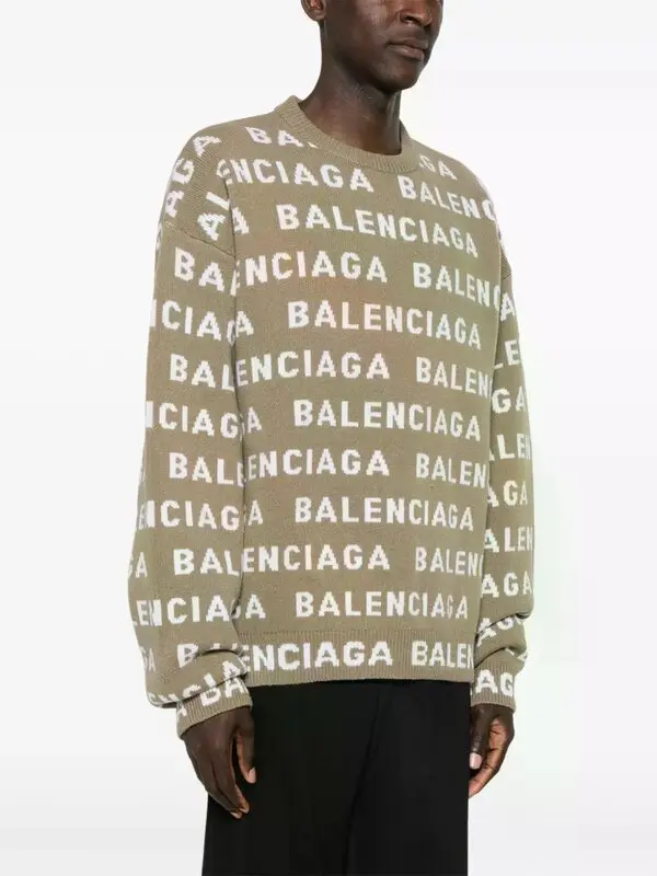 Balenciaga Logo-intarsia Sweater