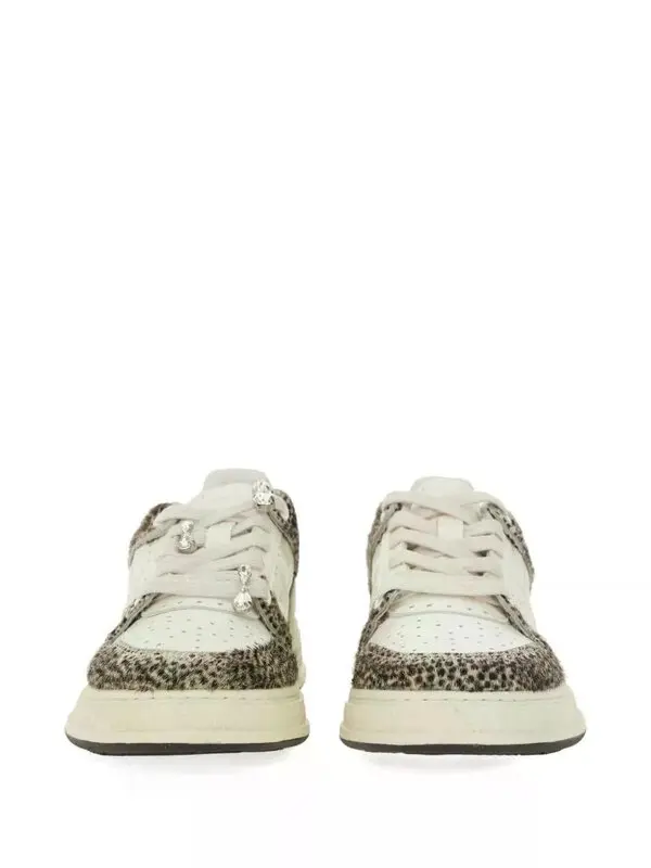 Premiata Quinnd 7655" Embellished Animal-print Leather Sneakers