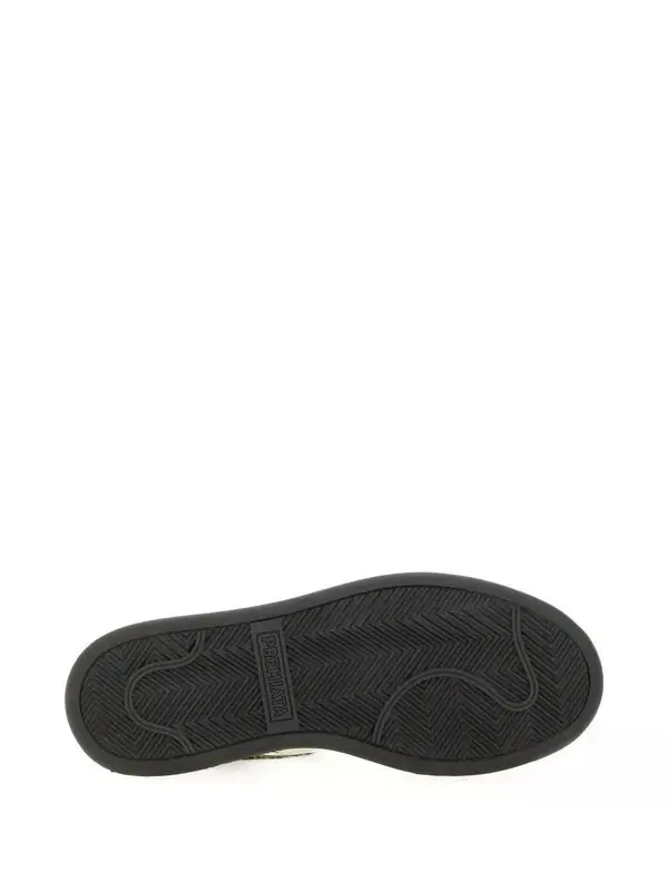 Premiata Quinnd 7655" Embellished Animal-print Leather Sneakers