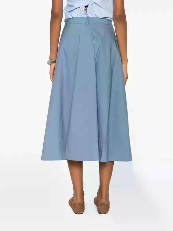Brunello Cucinelli Pleated Cotton Skirt