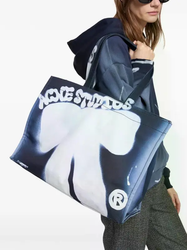 Acne Studios Print-detail Tote - Blue