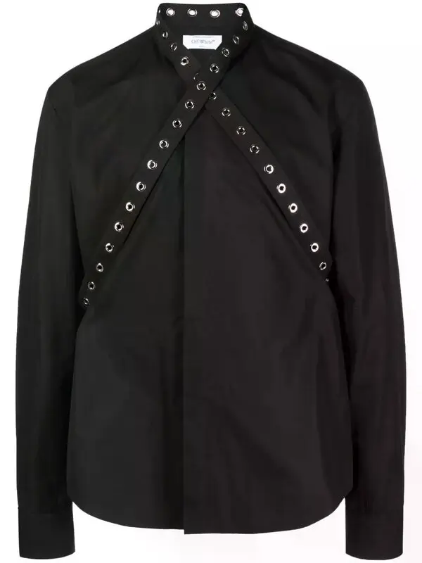 Off-White Eyelet-embellished Cotton Shirt