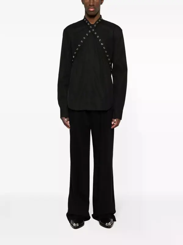 Off-White Eyelet-embellished Cotton Shirt