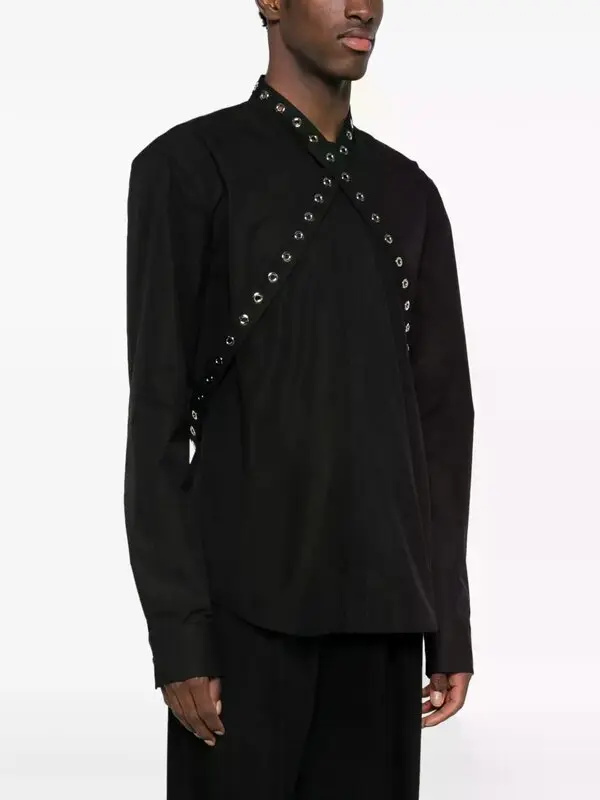 Off-White Eyelet-embellished Cotton Shirt