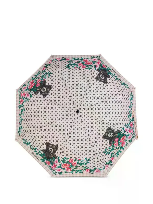 Moschino Floral Bear-print Umbrella - Neutrals