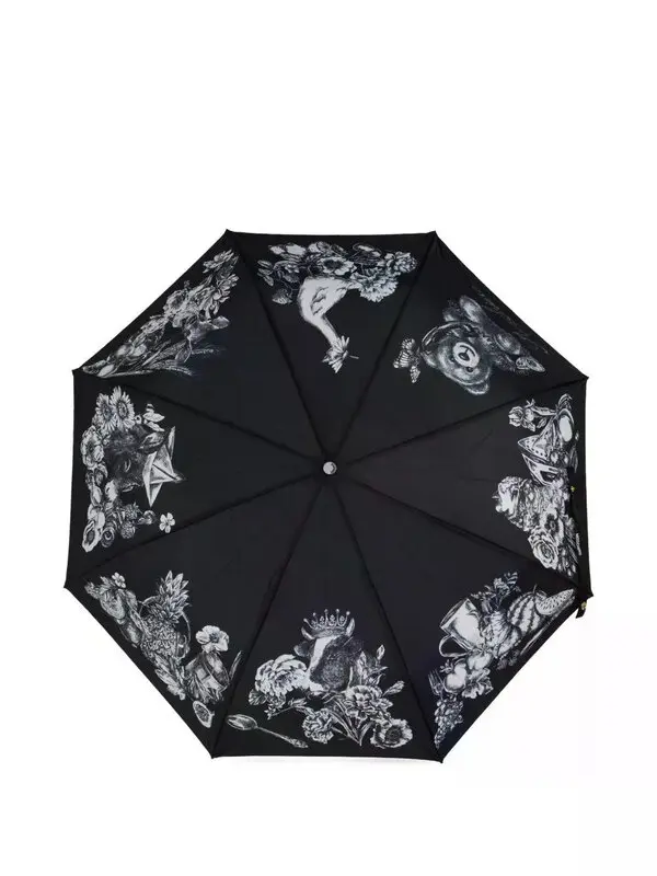 Moschino Graphic-print Umbrella - Black
