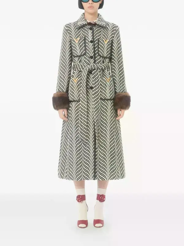 Valentino Garavani Printed Single-breasted Coat