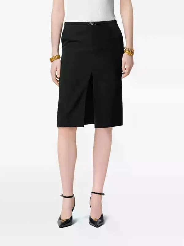 Versace Wool Midi Skirt