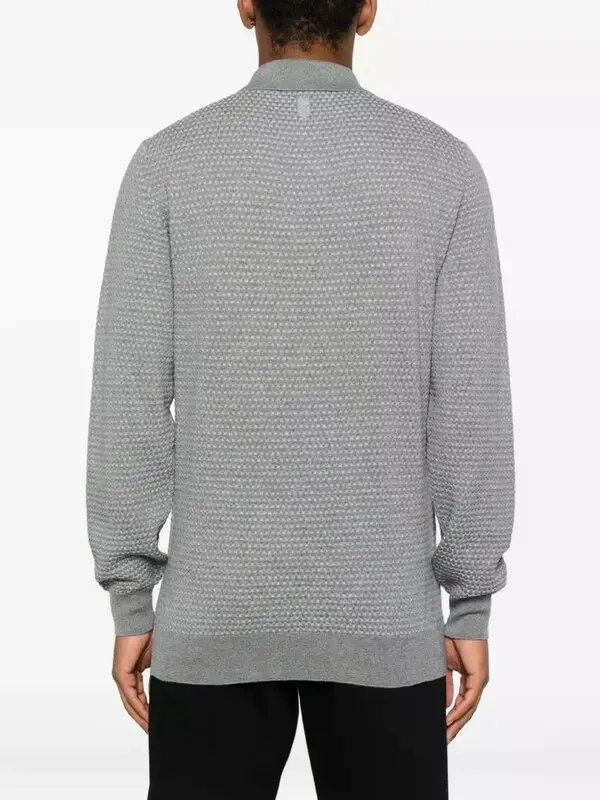Canali Polo-collar Merino Wool Sweater