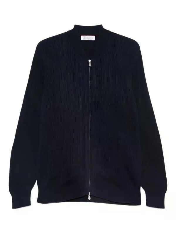 Brunello Cucinelli Zip Ribbed Sweater