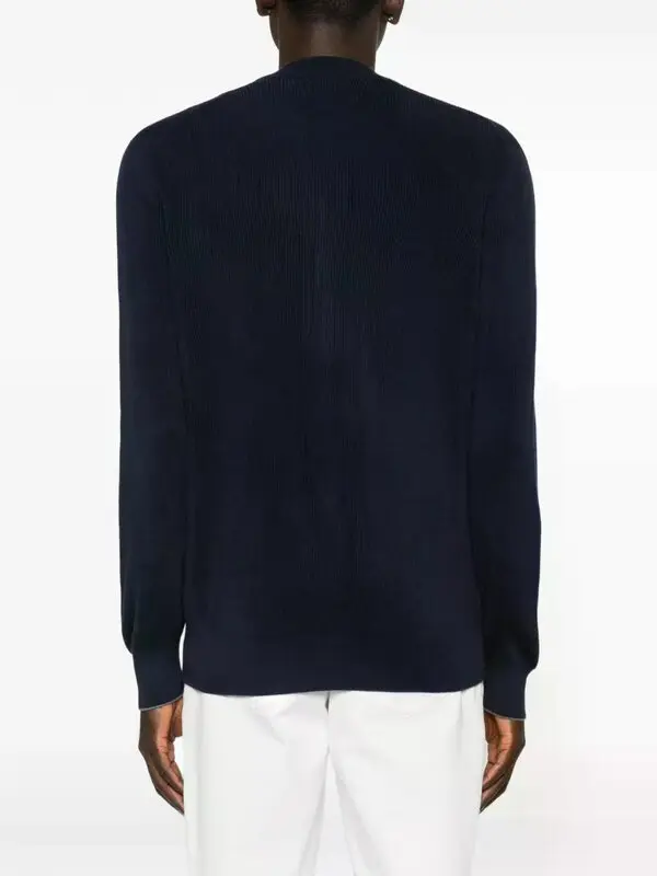 Brunello Cucinelli Zip Ribbed Sweater