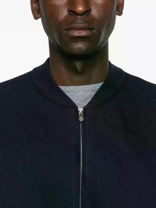 Brunello Cucinelli Zip Ribbed Sweater