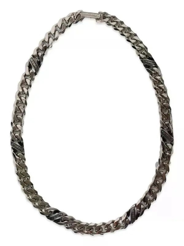 Vetements Logo Chain Necklace - Silver