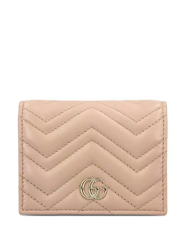 Gucci Gg Marmont Quilted Wallet - Neutrals