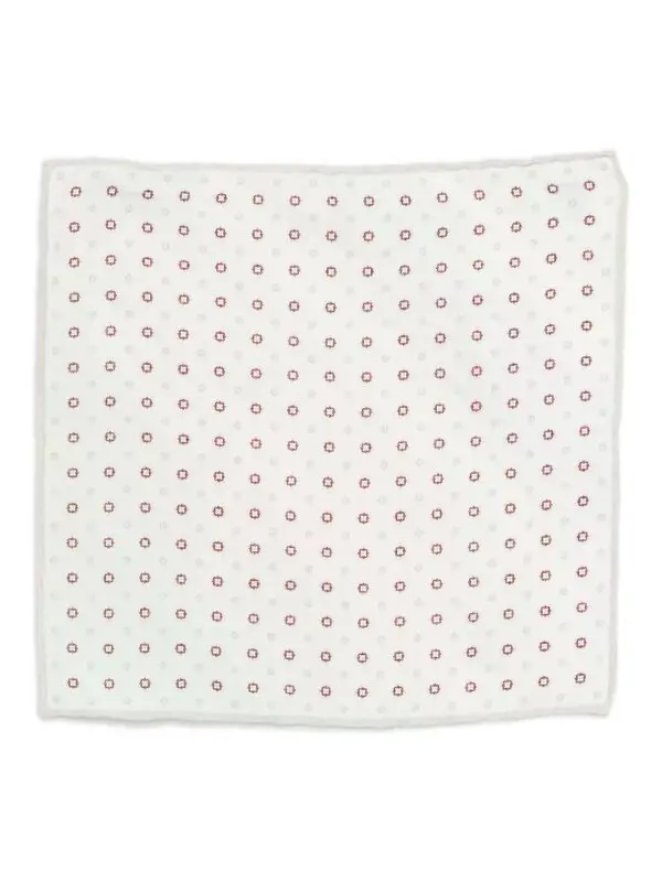 Eleventy Printed Square Pocket - White
