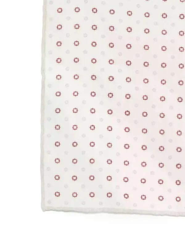 Eleventy Printed Square Pocket - White
