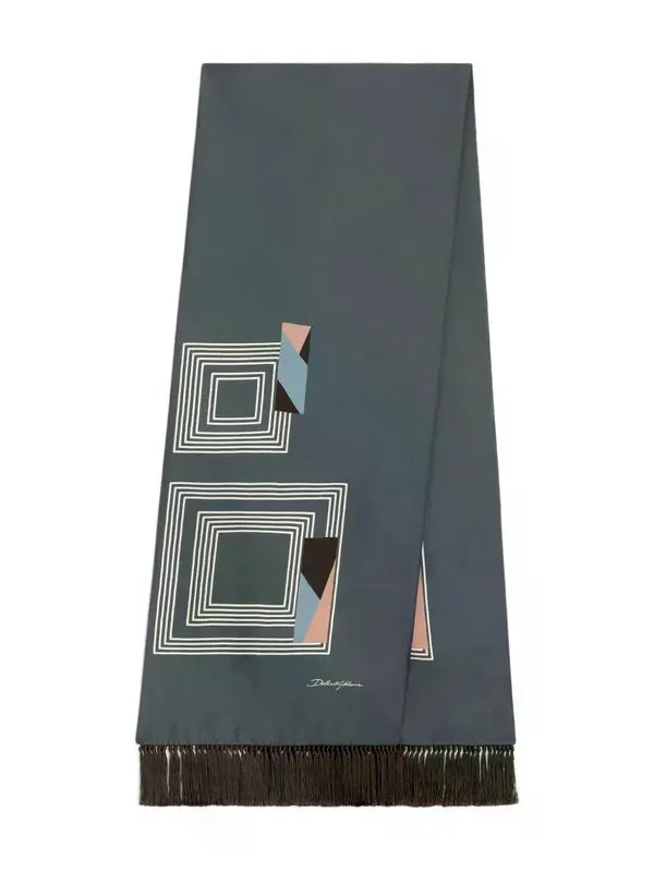Dolce & Gabbana Geometric Scarf - Grey