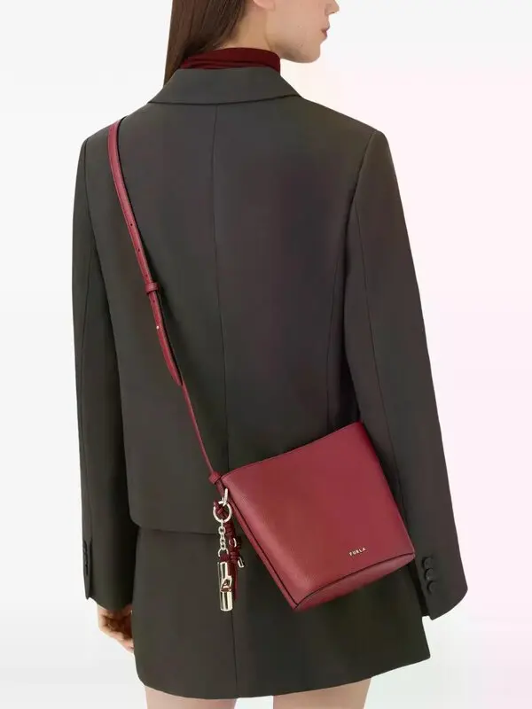 Furla Roxie Charm Leather Bucket Bag - Red