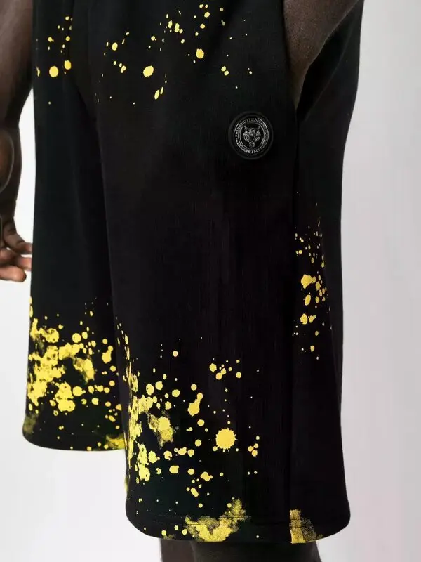 PLEIN SPORT Paint Splatter Track Shorts