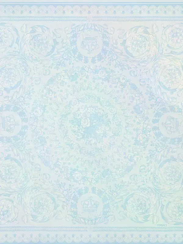 Versace Barocco-print Scarf - Blue