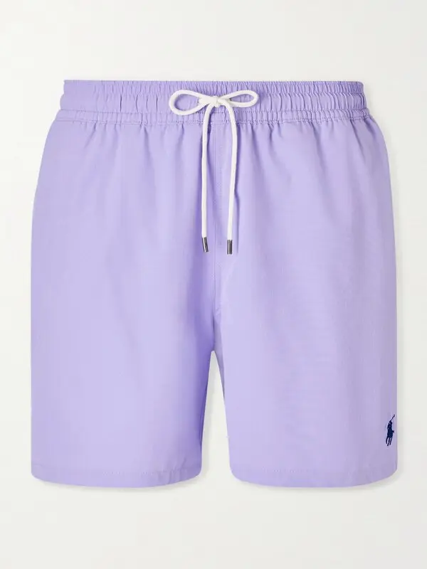 Polo Ralph Lauren Traveler Straight-leg Mid-length Swim Shorts - Purple