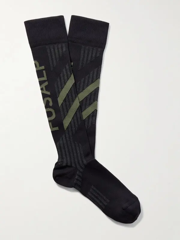 Fusalp Logo-jacquard Tech-mesh Ski Socks