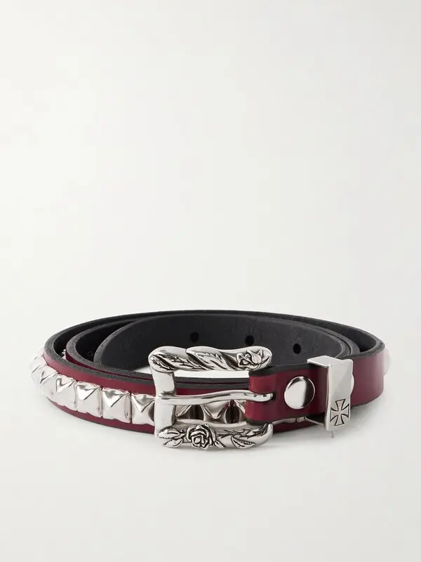 Enfants Riches Déprimés Leather Belt - Burgundy