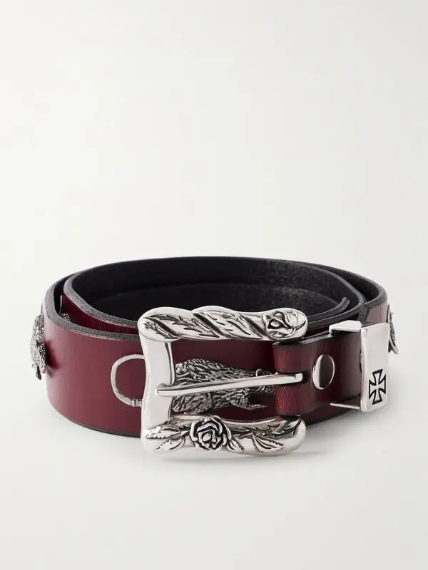 Enfants Riches Déprimés Rat Chase Leather Belt - Burgundy