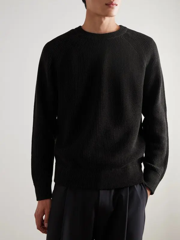 Nn07 Jacobo 6470 Ribbed Cotton Sweater - Brown