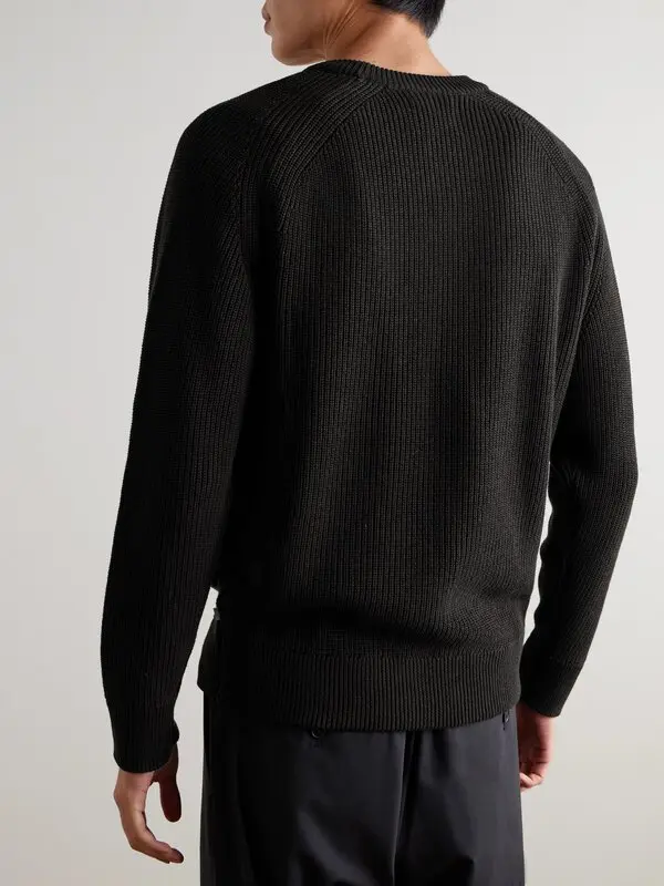 Nn07 Jacobo 6470 Ribbed Cotton Sweater - Brown