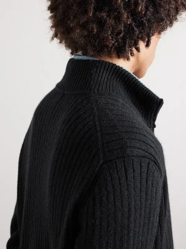 Massimo Alba Mirko Ribbed Cashmere And Alpaca-blend Zip-up Sweater