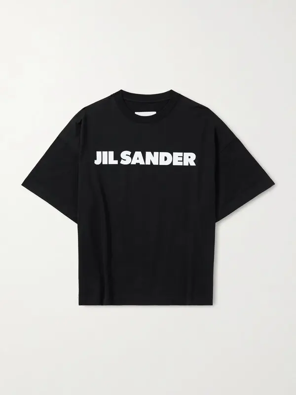 JIL SANDER Logo-print Cotton T-shirt - Black