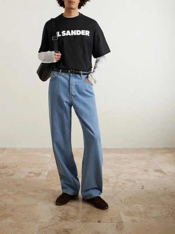 JIL SANDER Logo-print Cotton T-shirt - Black