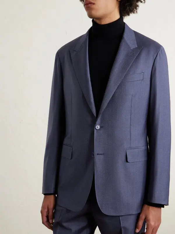 Canali Stretch-wool And Cashmere-blend Suit Jacket