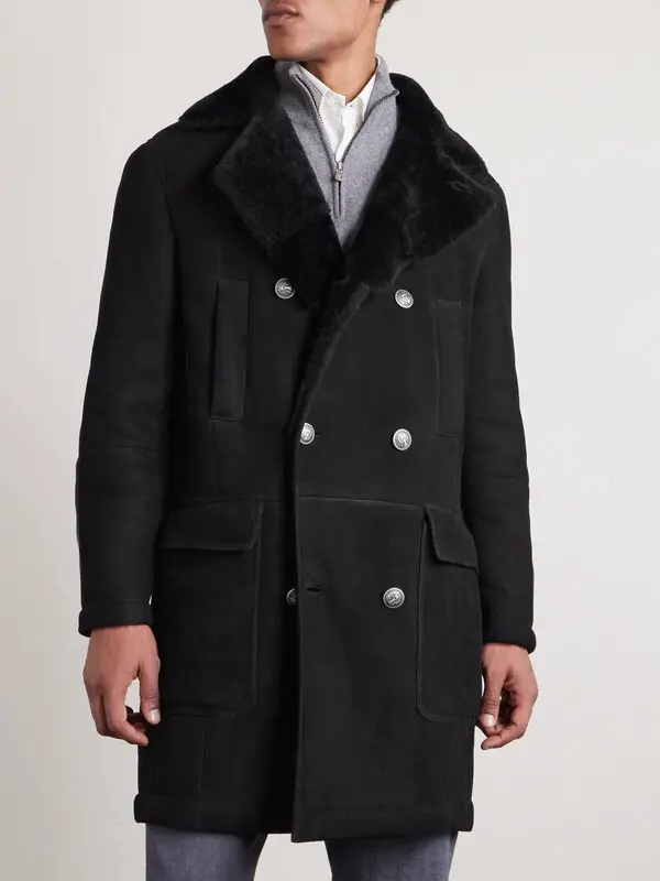Brunello Cucinelli Double-breasted Shearling Coat