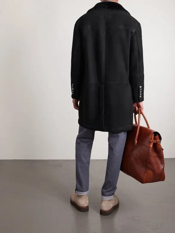 Brunello Cucinelli Double-breasted Shearling Coat
