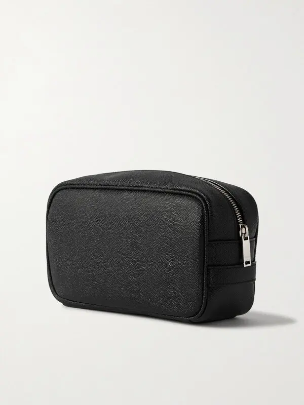 Saint Laurent Full-grain Leather Travel Pouch