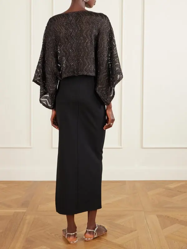 Missoni Mare Cropped Sequin-embellished Crochet-knit Top