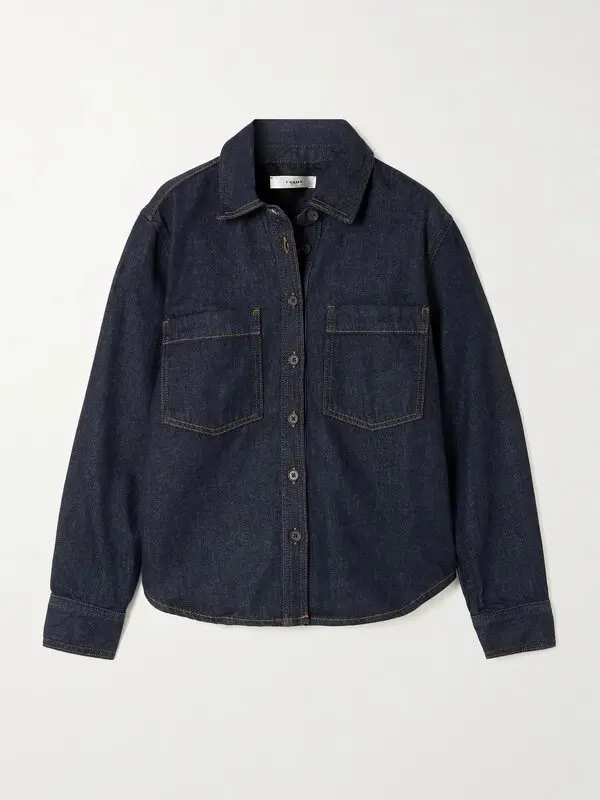 FRAME The Polished Denim Shirt - Blue