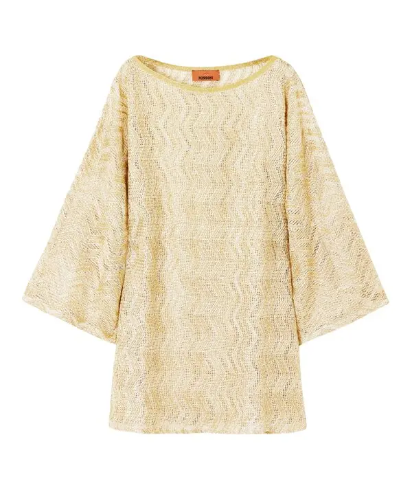 Missoni Mare Metallic Crochet-knit Cover-up - Gold