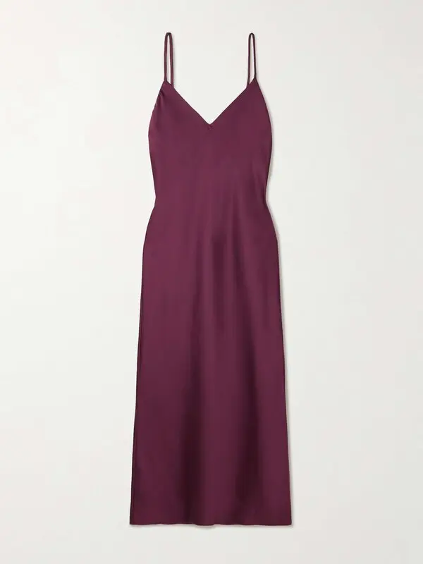 Norma Kamali Satin Midi Dress