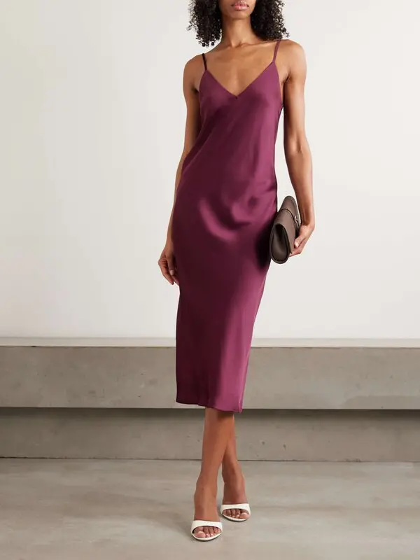 Norma Kamali Satin Midi Dress