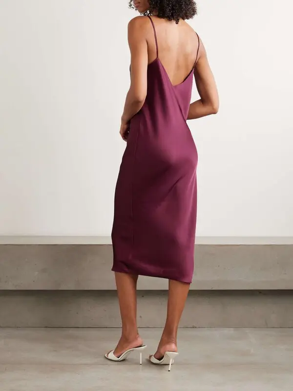 Norma Kamali Satin Midi Dress