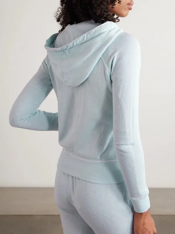 JAMES PERSE Vintage French Cotton-terry Hoodie - Blue